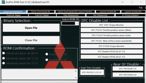 EvoPro v2.18 Mitsubishi ROM Editor Patch Tool