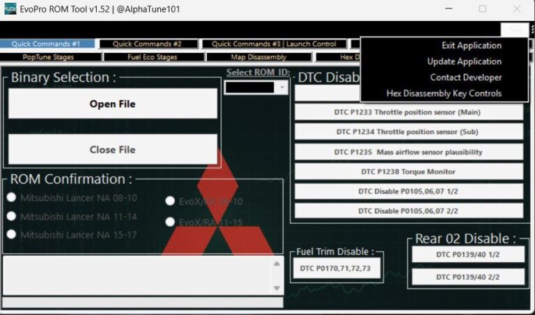 EvoPro v2.18 Mitsubishi ROM Editor Patch Tool